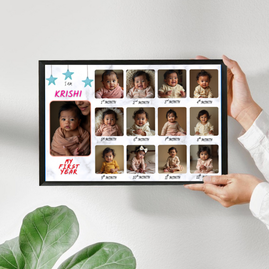 12 Months Baby Photo Frame | 12 Months Photo Frame | 1 to 12 Months ...