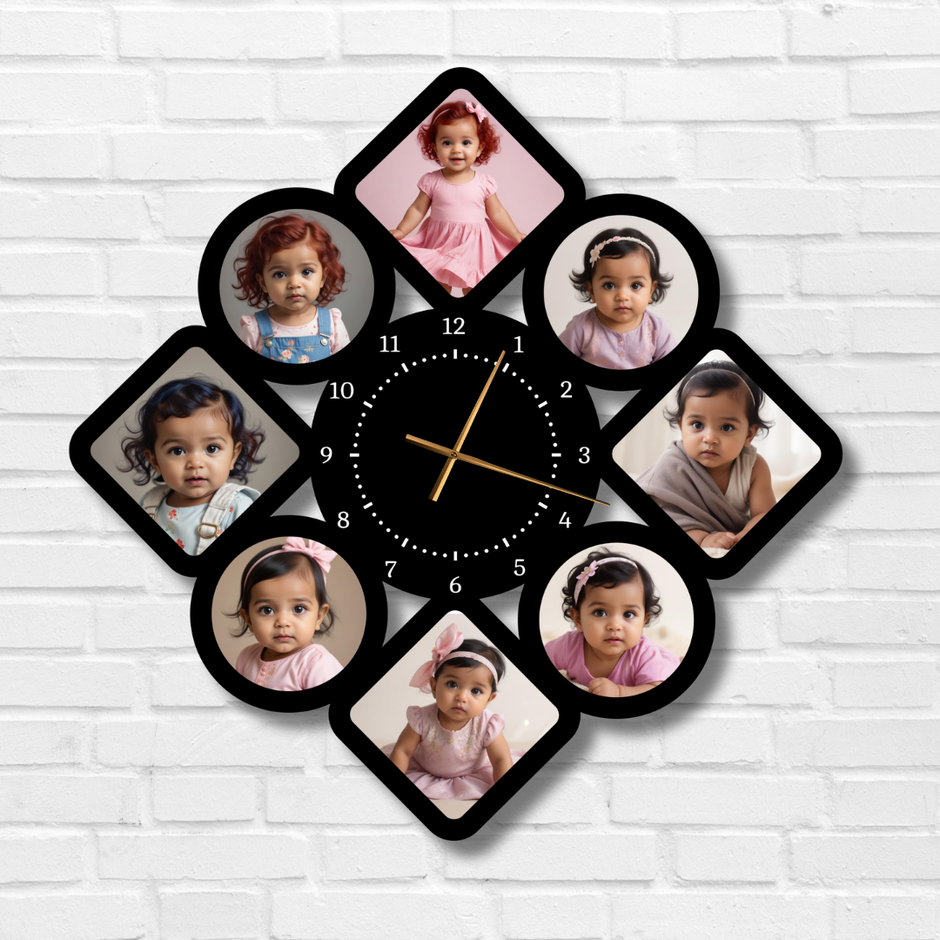 Buy Personalised Photo Wall Clock Online | Personalised Photo Clock ...