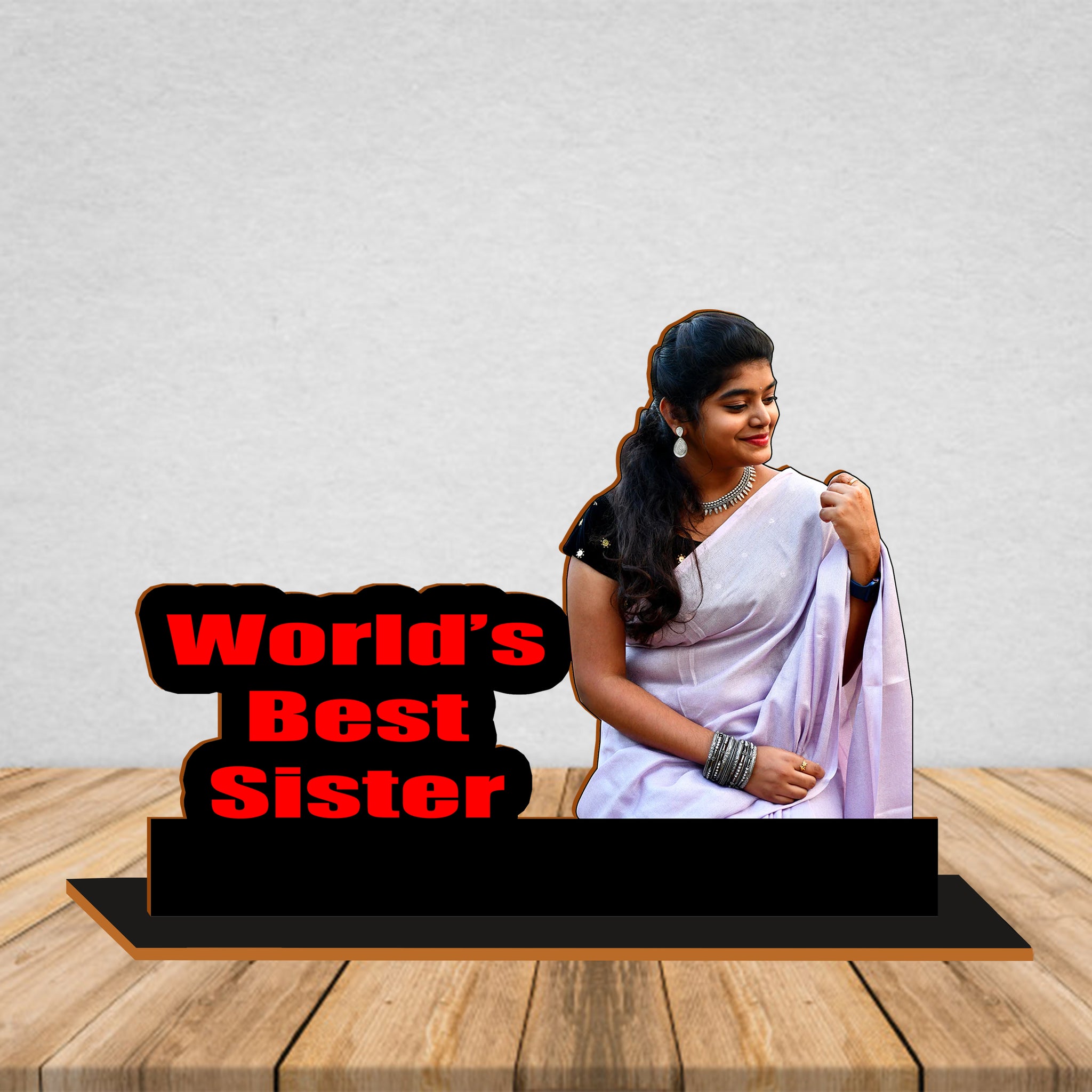 Wooden Photo Standy with message | Photo Standee – GiftingStudio.in